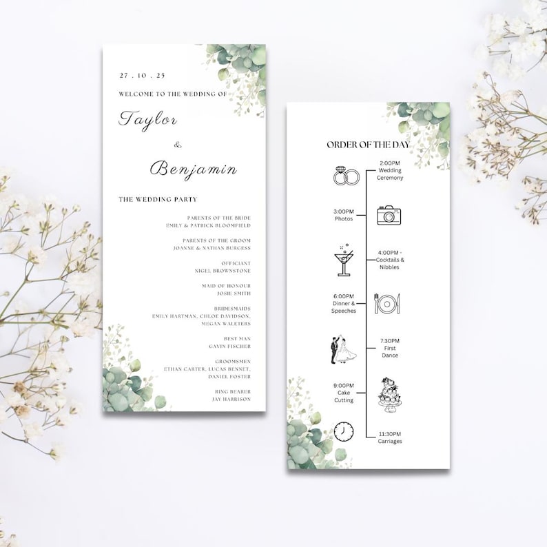 Wedding Program Infographic Wedding Program Template Infographic ...
