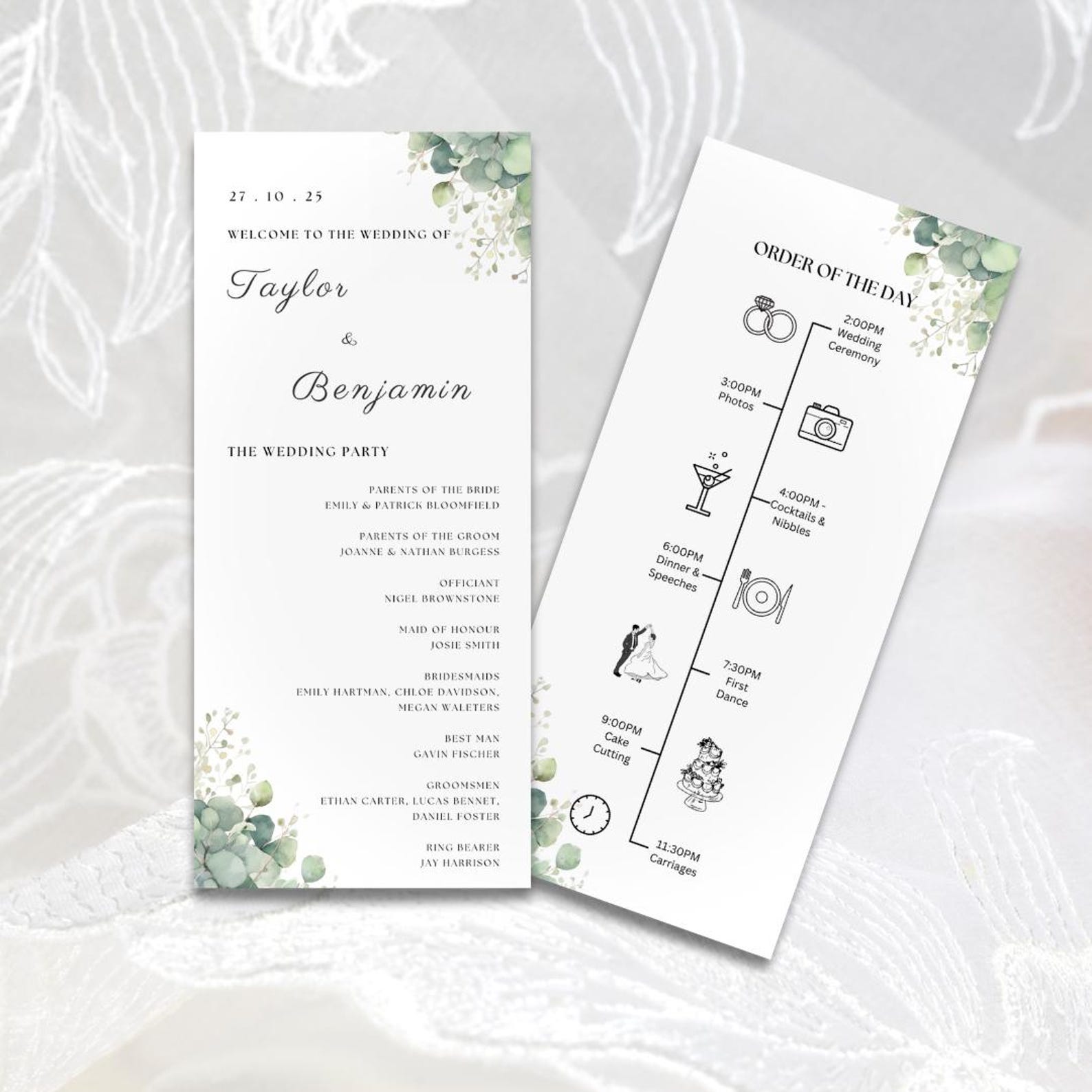 Wedding Program Infographic Wedding Program Template Infographic ...