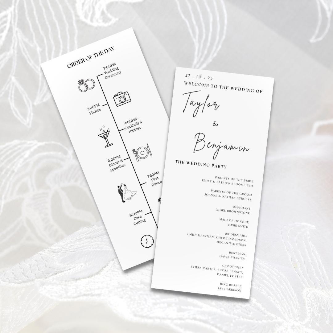 Wedding Program Infographic Wedding Program Template Infographic ...