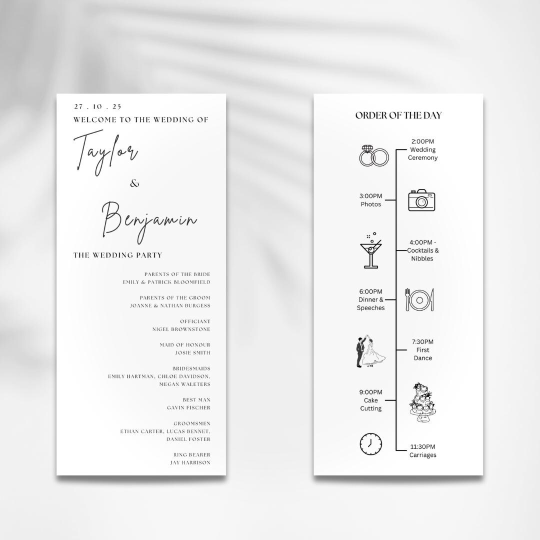 Wedding Program Infographic Wedding Program Template Infographic ...