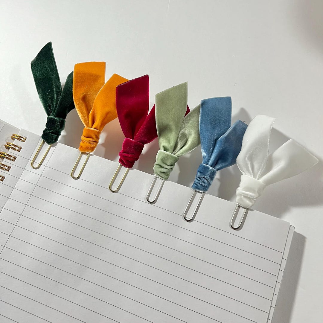 Paperclip Ribbon Bookmarks Planner Bookmark Planner Perfect Bookmark ...