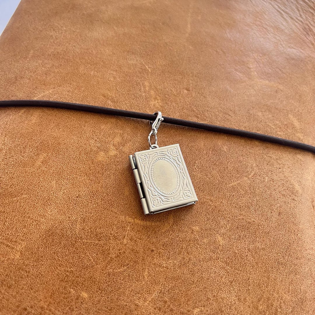 Charms - Silver Book Lockett | Planner Lover Gift | Journal Accessory ...