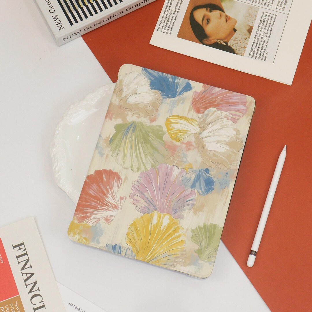 Colorful Scallop Shell iPad Case,custom iPad Case,ipad 10/9/8,ipad Pro ...