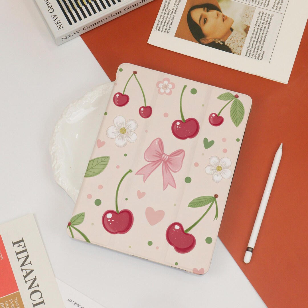 Pink Bow Cherry iPad Case,personalized iPad Case,ipad 2024/2022,ipad ...