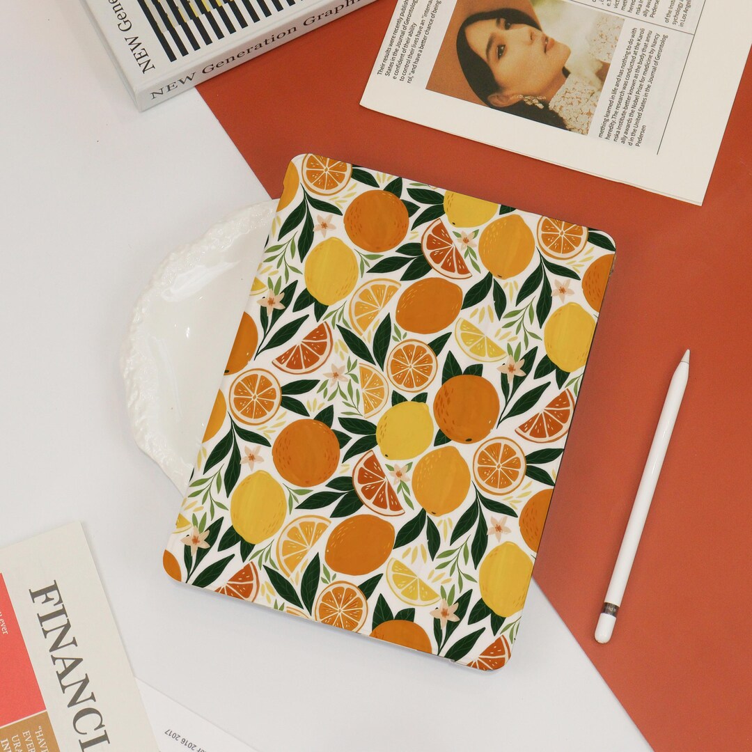 Painting Orange Lemon iPad Case,custom iPad Case,ipad 10/9/8th,ipad Pro ...