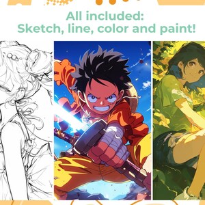 Procreate Brushes: Anime All-arounder Set, 71 Brushes for Sketching ...
