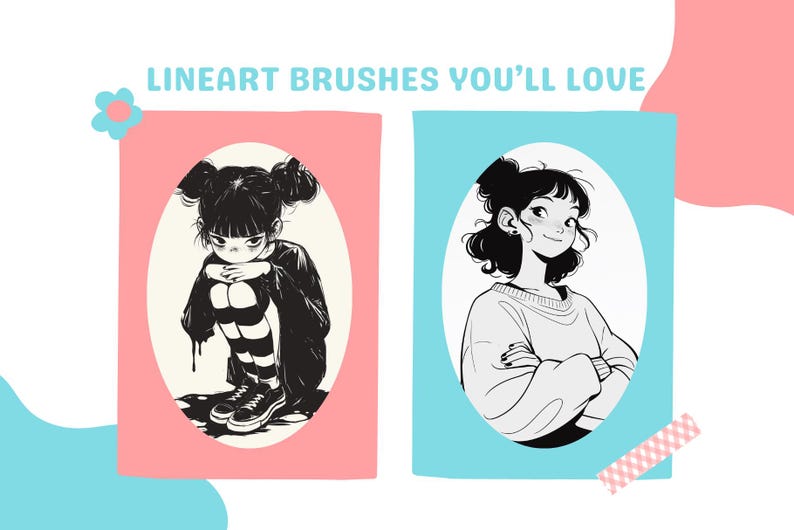 Procreate Brushes: Ink Mastery, 40 Lineart Brushes for Anime, Manga ...