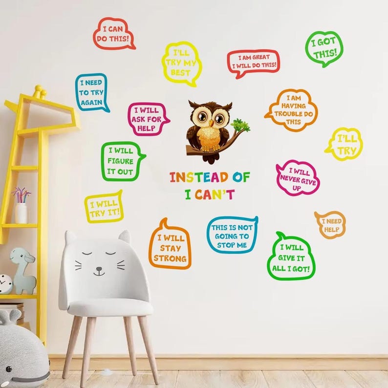 Motivational Owl Wall Decal – Positive Affirmations, Classroom Decor - Etsy