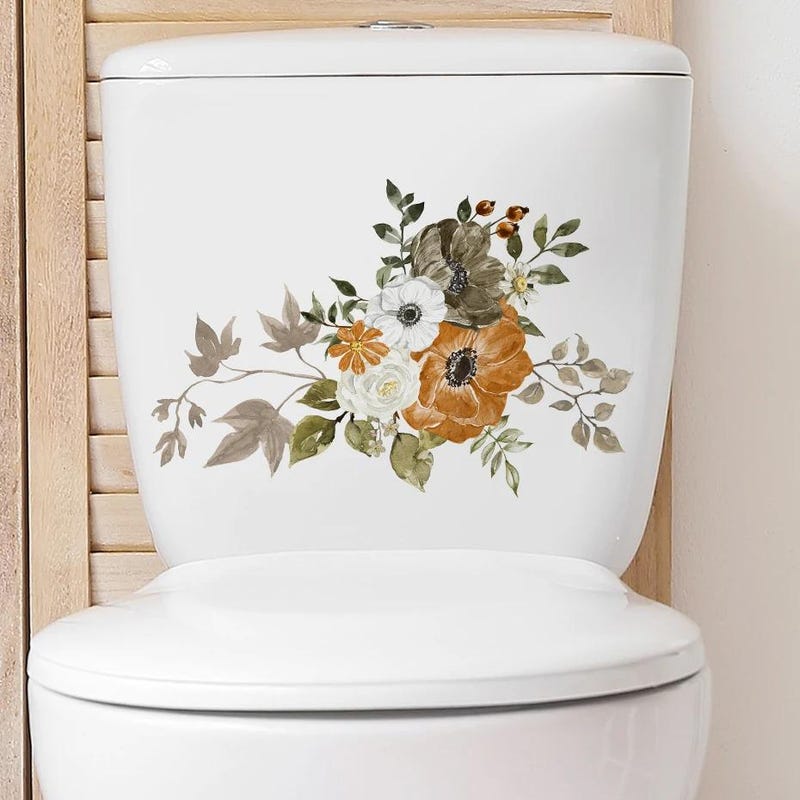Flower Toilet Stickers - Etsy Canada