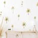 Palm Coconut Tree Green Watercolor Wall Stickers Vinyl Wall Decal Mural ...