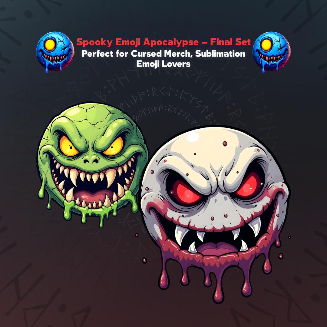 Demonic Horror Emoji PNG Pack Vol.3 | Evil Faces, Cursed Icons & Spooky ...