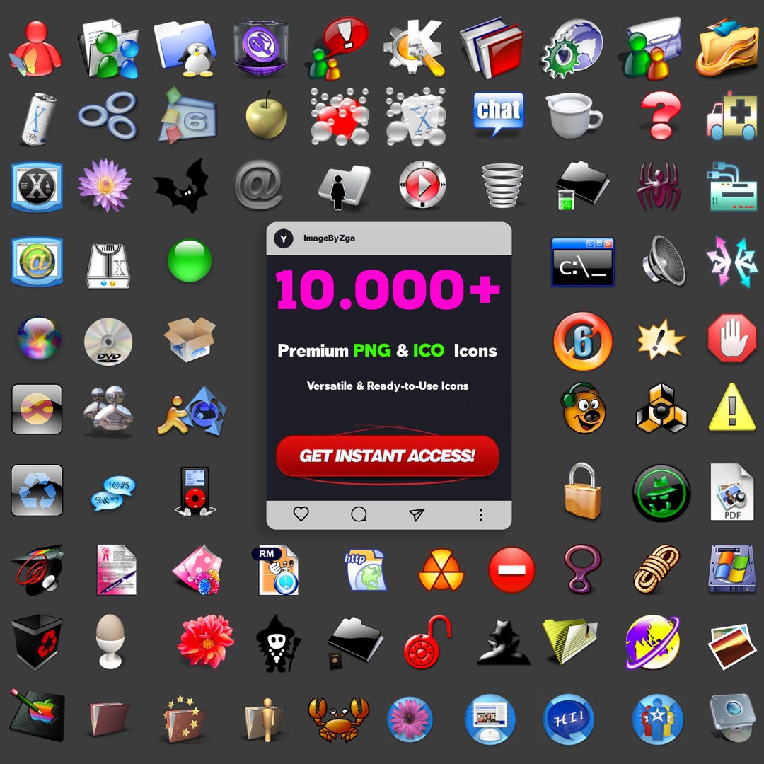 Comprehensive Icons PNG Bundle | High-quality Digital Icons for Web ...