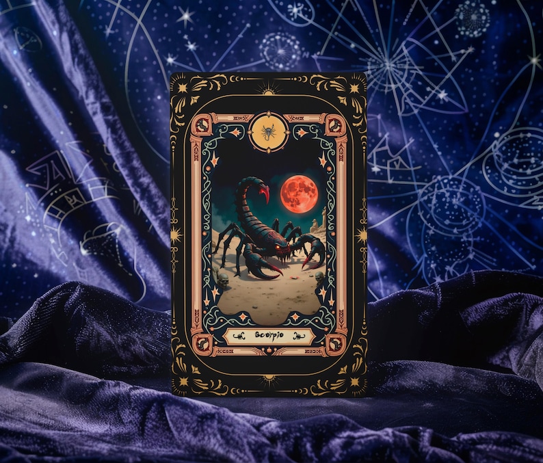 Zodiac PNG Tarot Deck Clipart Bundle | Aries, Pisces, Scorpio ...