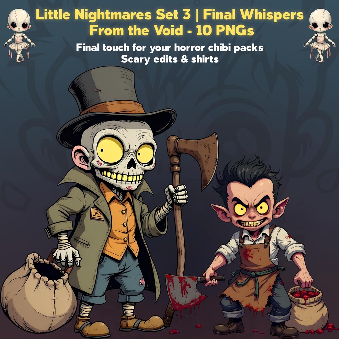 Haunted Chibi Characters PNG Collection Vol.3 | Demonic Faces, Cursed ...