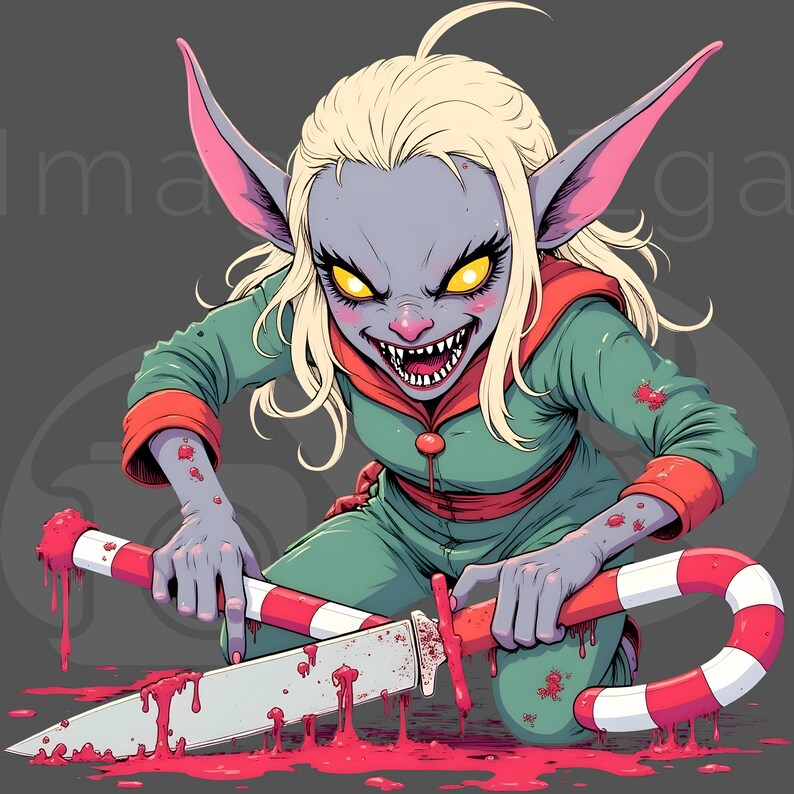 Black Christmas PNG Bundle | Gothic Artwork, Krampus & Skeleton Santa ...