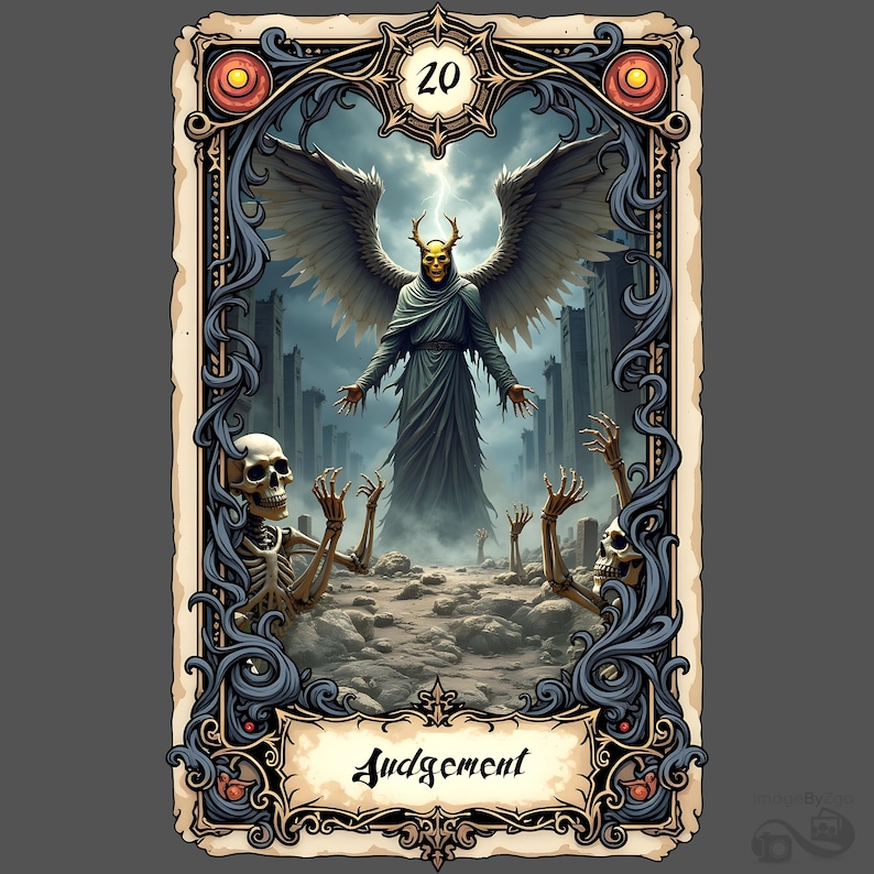 Dark Fantasy Major Arcana Tarot Clipart | 22 Gothic PNG Cards, Occult ...