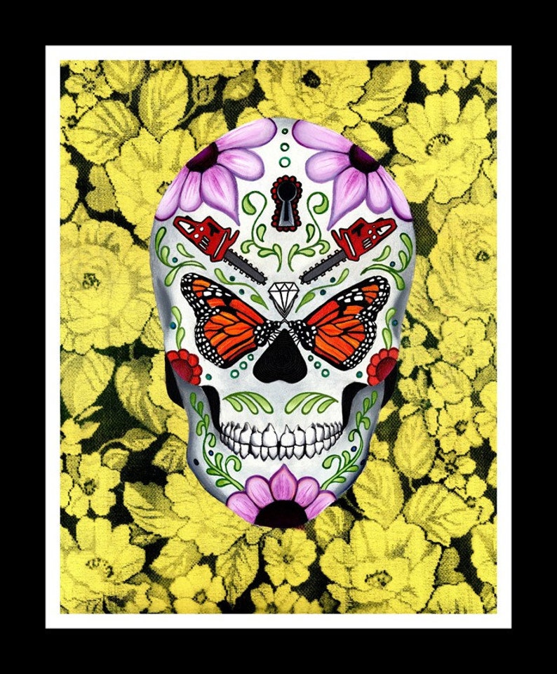 Day of the Dead Monarch Butterfly S/n Poster Printbutterfly - Etsy
