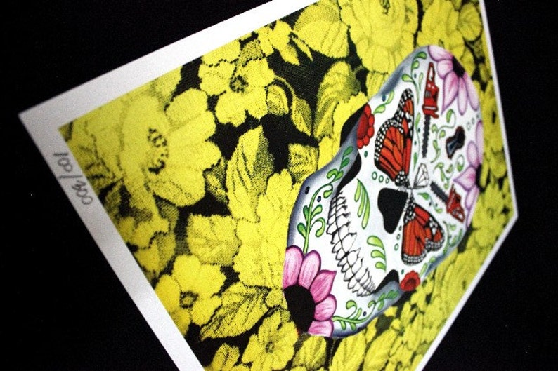 Day of the Dead Monarch Butterfly S/n Poster Printbutterfly - Etsy