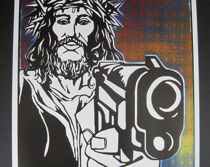 Jared Aubel Gangster Jesus Fine Graffiti Art Poster Print - Etsy