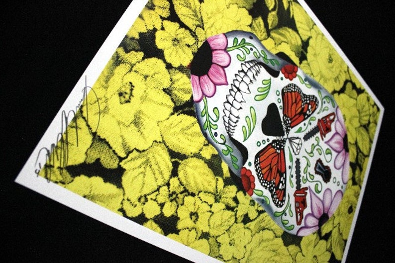 Day of the Dead Monarch Butterfly S/n Poster Printbutterfly - Etsy
