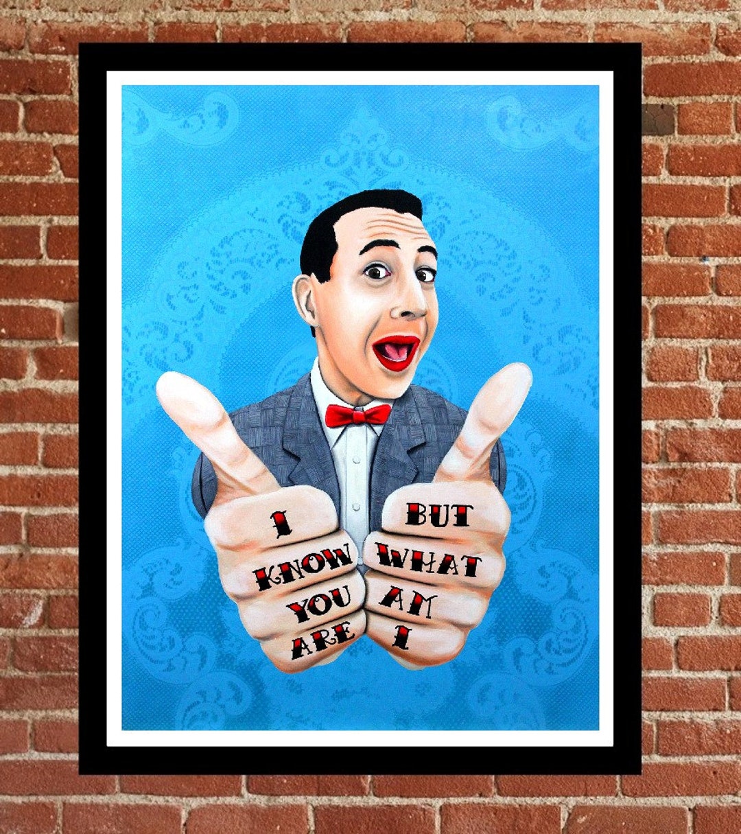 Pee Wee Herman Art,pee Wee Herman Painting,paul Reubens,knuckle Tattoo ...