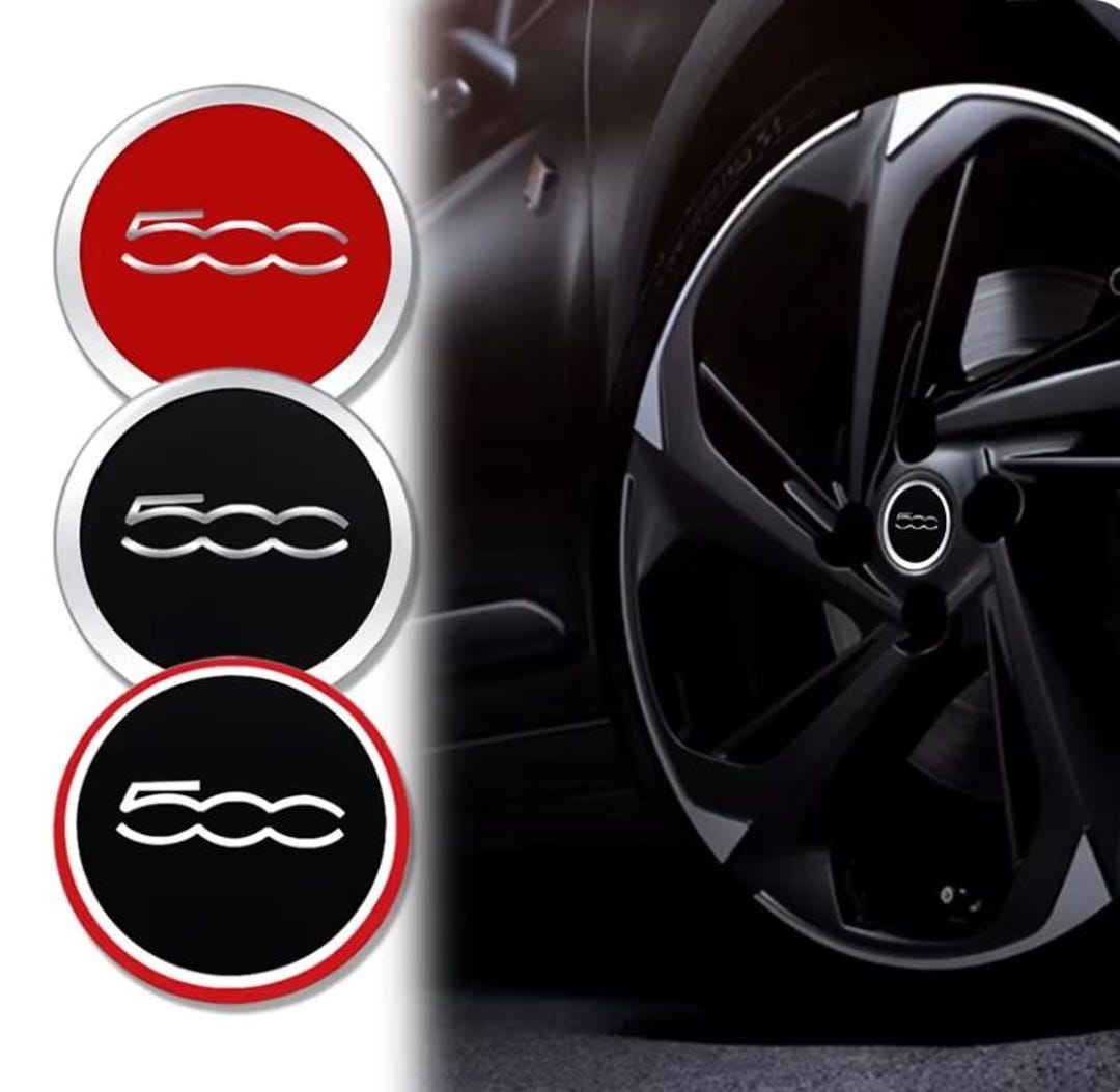 Fiat Emblem Car Wheel Center Hub Cap Stickers, Rim Cover Badge for ...