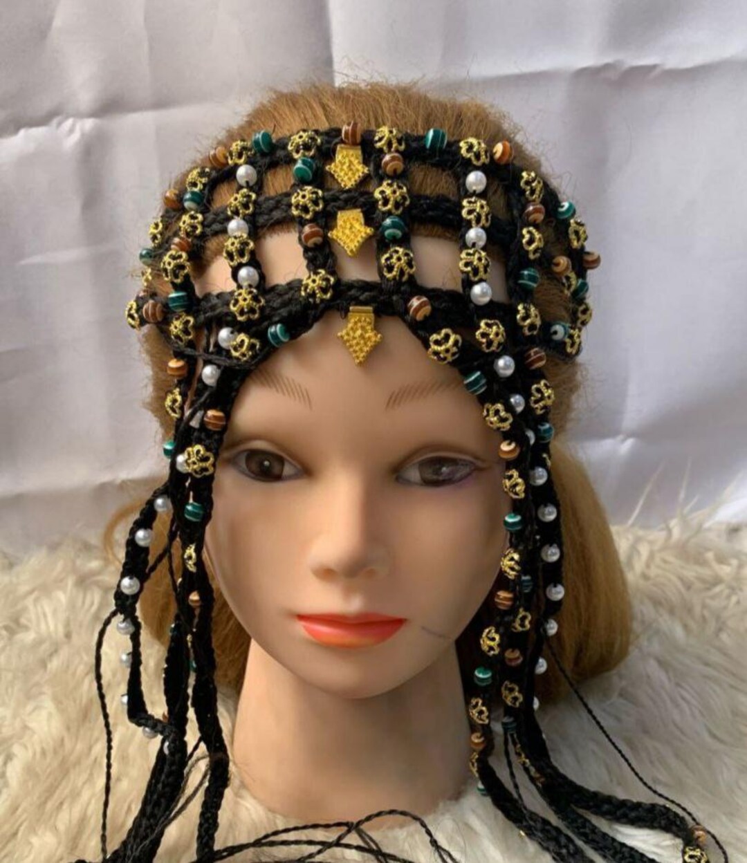Handcrafted Amazigh (berber) Bridal Headpiece | Moroccan Wedding ...