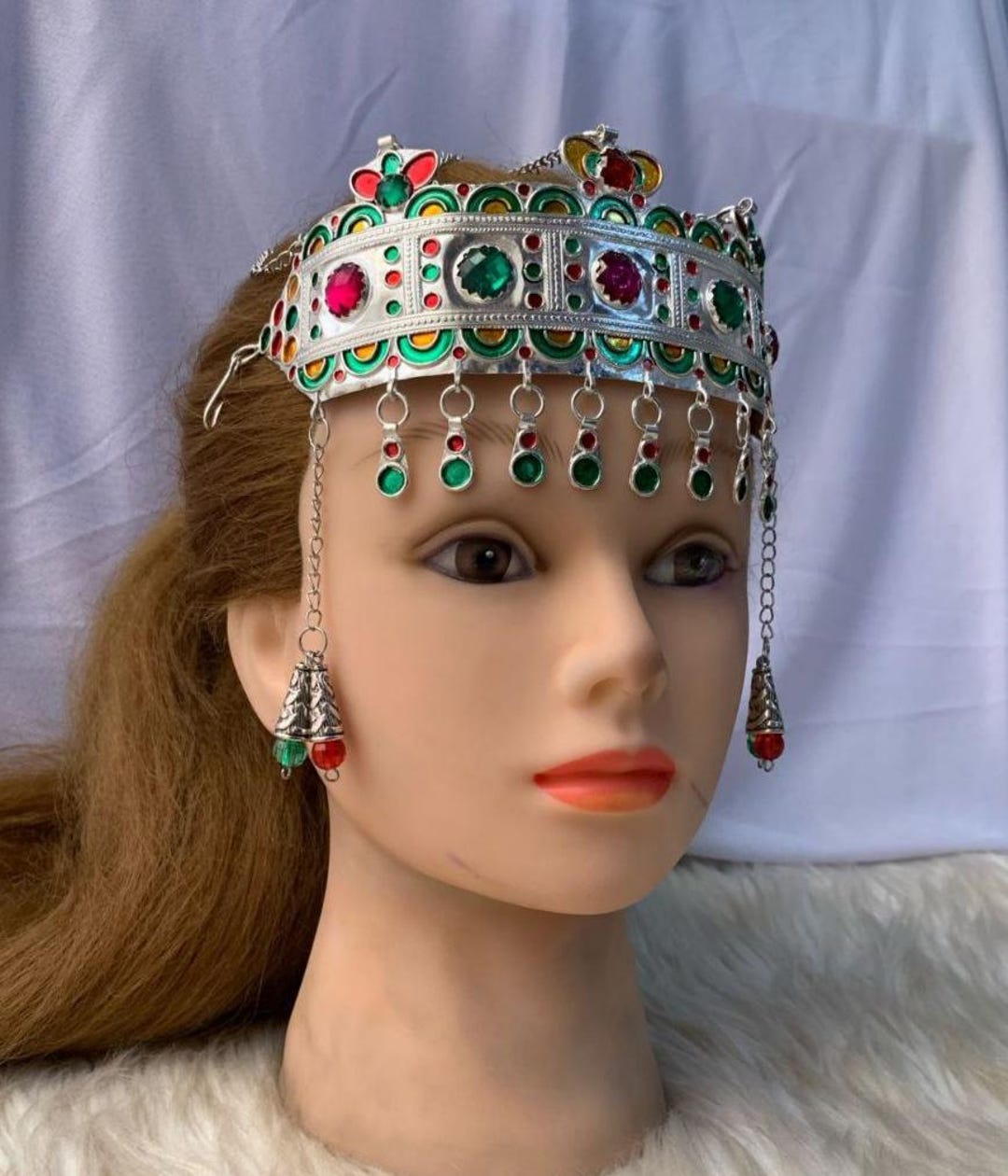 Handmade Moroccan Berber Crown,tawnza, Amazigh Bridal Headpiece, Ethnic ...