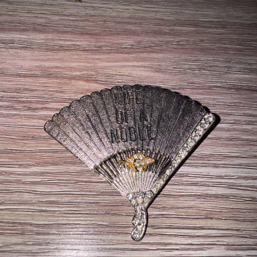 Vintage Silver & Gilt Shriners wife of A Noble Brooch Pin Signed ORA J5 ...