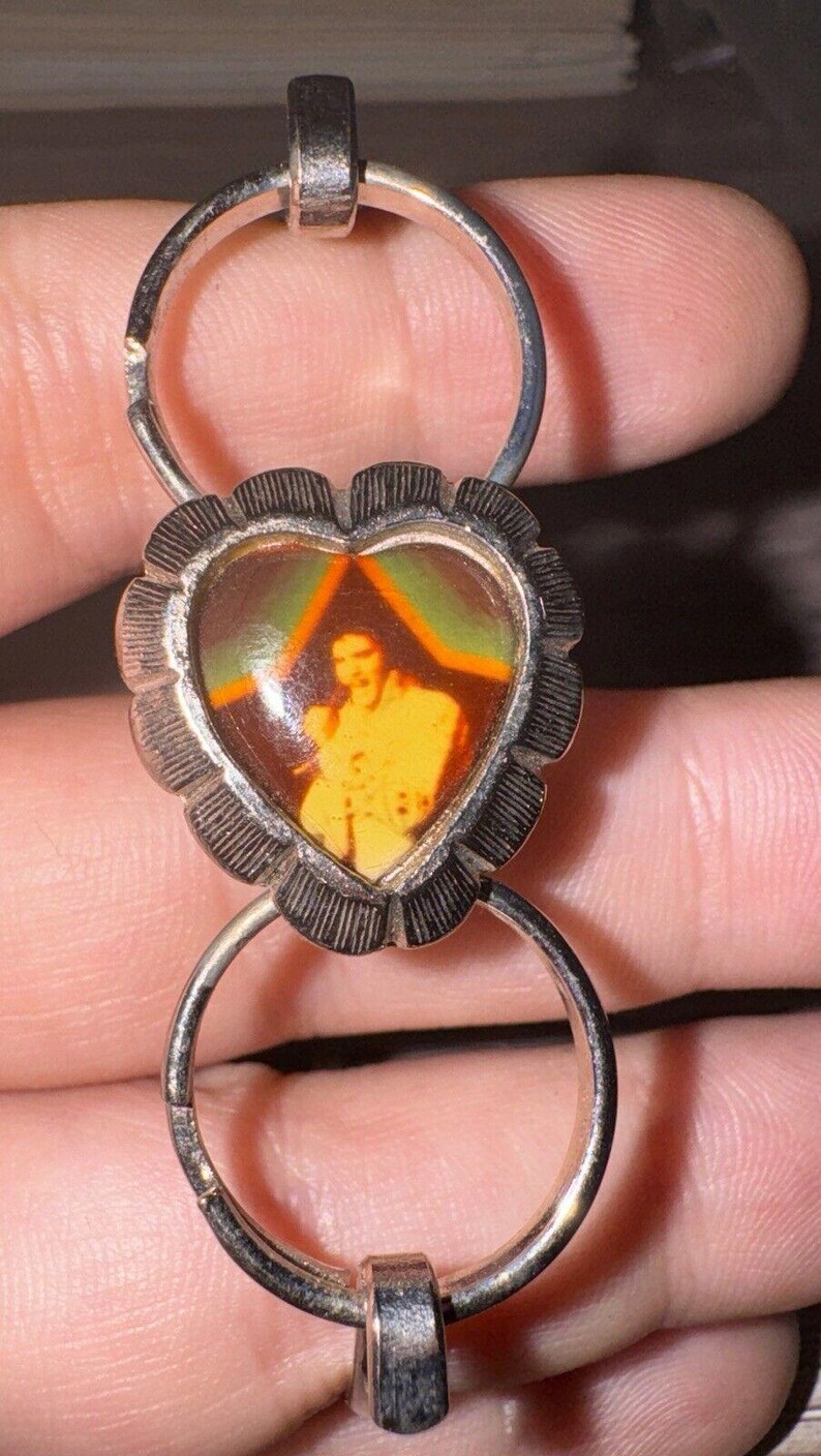Elvis Presley Picture Charm Vintage Silver Tone Bracelet and Charm J1 ...