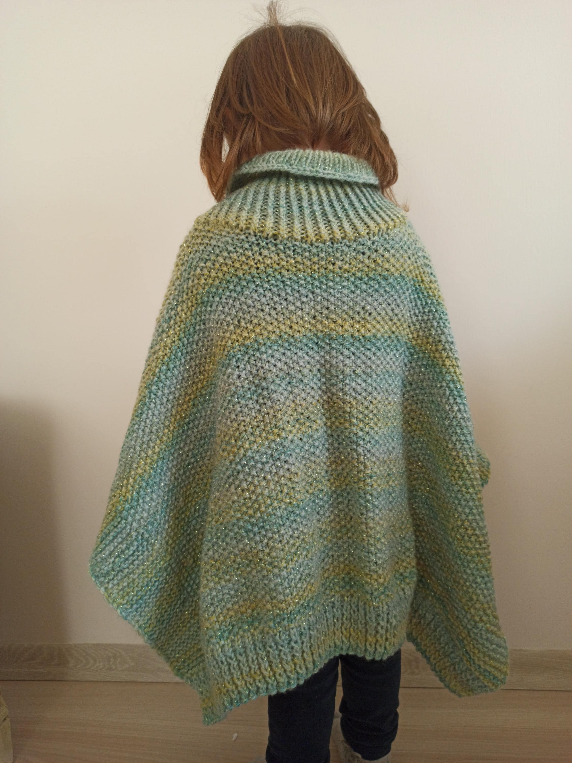 Child Knit Poncho Pattern | Easy Knitting Pattern for Girls & Toddlers ...