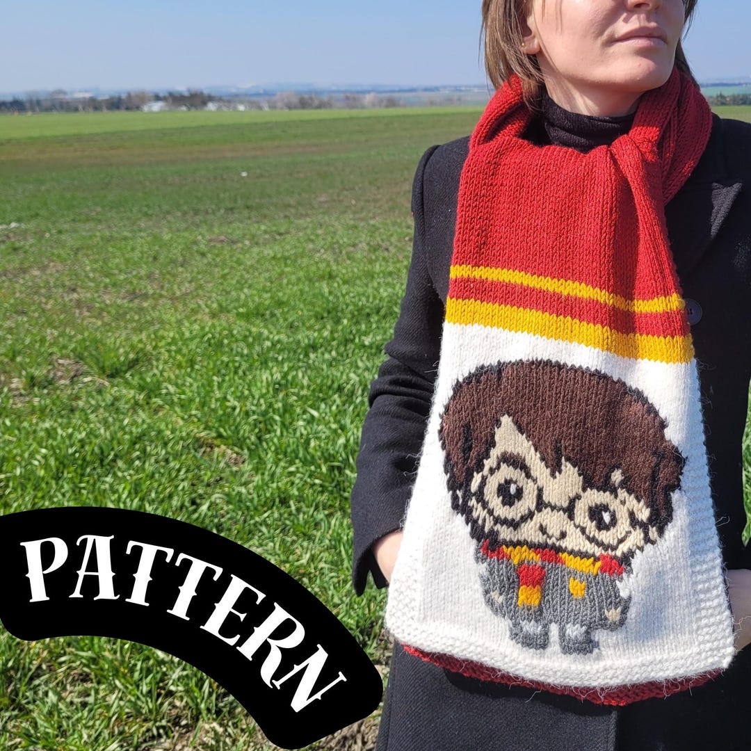 Wizard House Scarf Knitting Pattern, Striped Wizard School Scarf ...