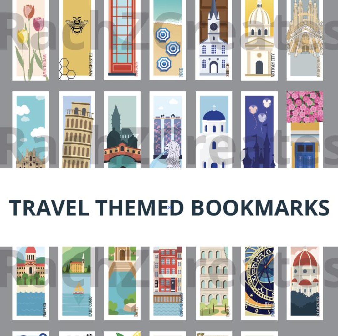 Travel Bookmarks - Etsy