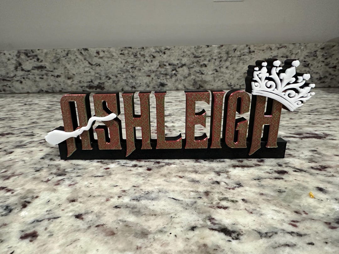 Wicked-inspired Personalized Name Plate With Broom and Crown | Desk ...