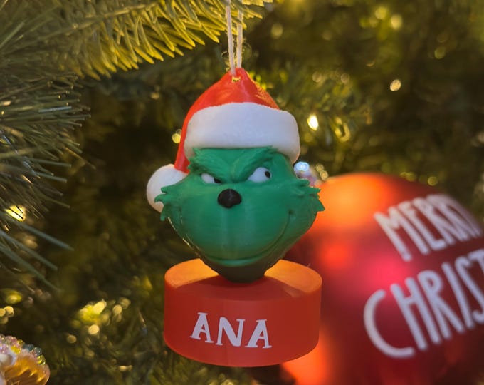 GRINCH CHRISTMAS Plastic Canvas Tissue Box Topper Handmade Boutique ...