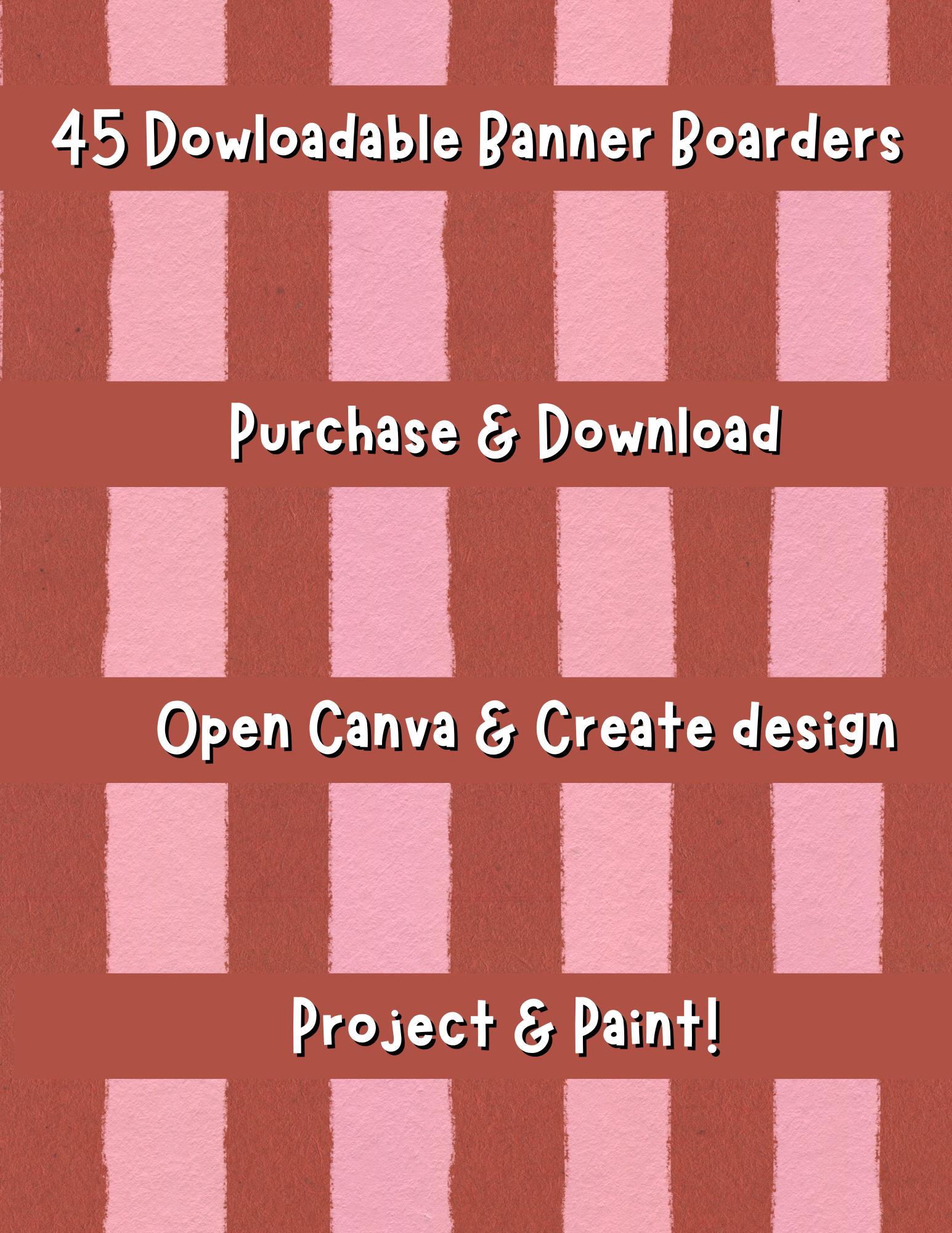 Banner Boarder Mockups | 45 Editable Border Templates (digital Download ...