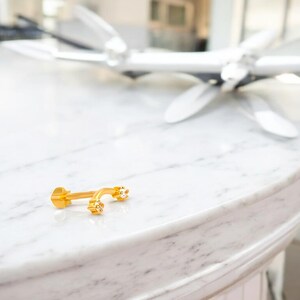14K Solid Gold Piercing, Solid Gold Piercing, Earring Piercing, Stud ...