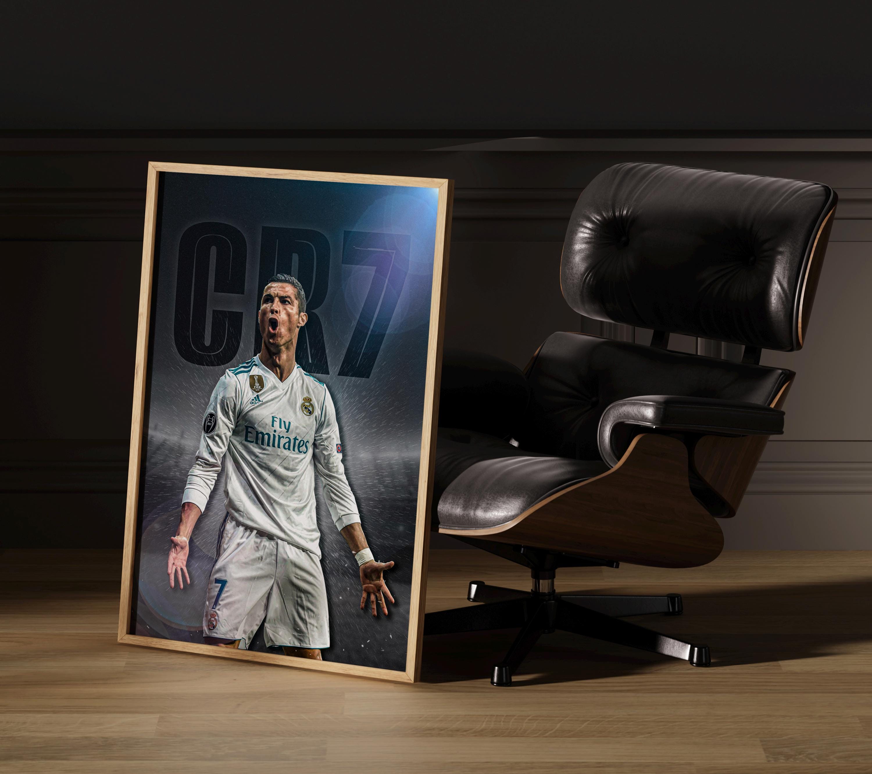 Cristiano Ronaldo Poster – Real Madrid Football Art Print, CR7 Wall ...