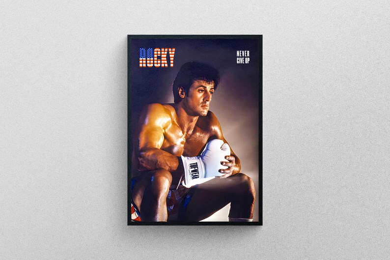 Rocky Balboa Digital Poster | Motivational Wall Art | Never Give up ...