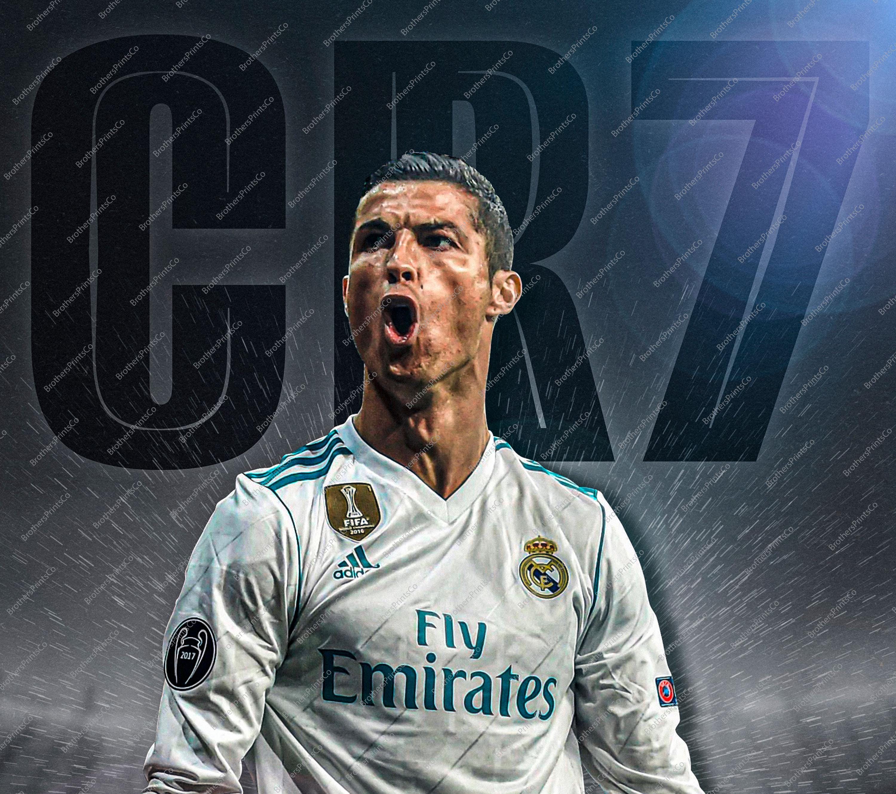 Cristiano Ronaldo Poster – Real Madrid Football Art Print, CR7 Wall ...