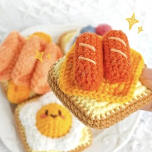 Crochet Pattern 4 in 1: Toast Amigurumi, Toast Plushie, Crochet Toast ...