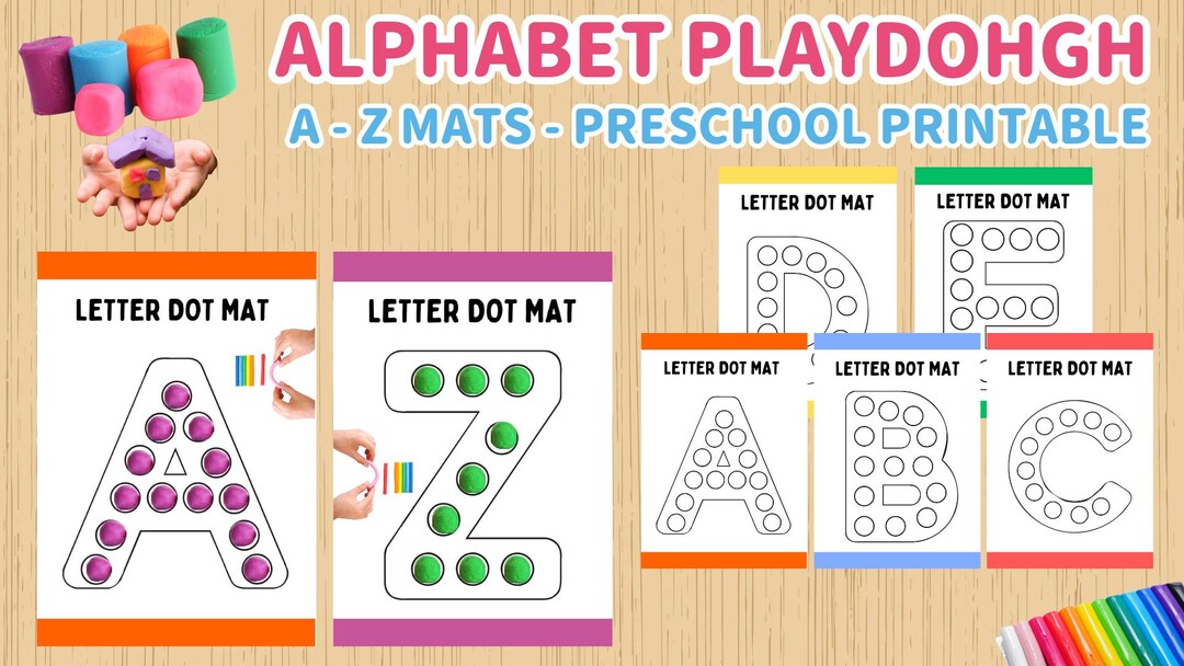 Preschool Alphabet Play Dough Mats- Letters Play Dough- Preschool, Pre ...