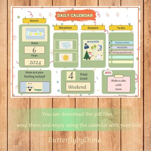 Preschool Calendar, Classroom Decor, Daily Calender, Printable School ...