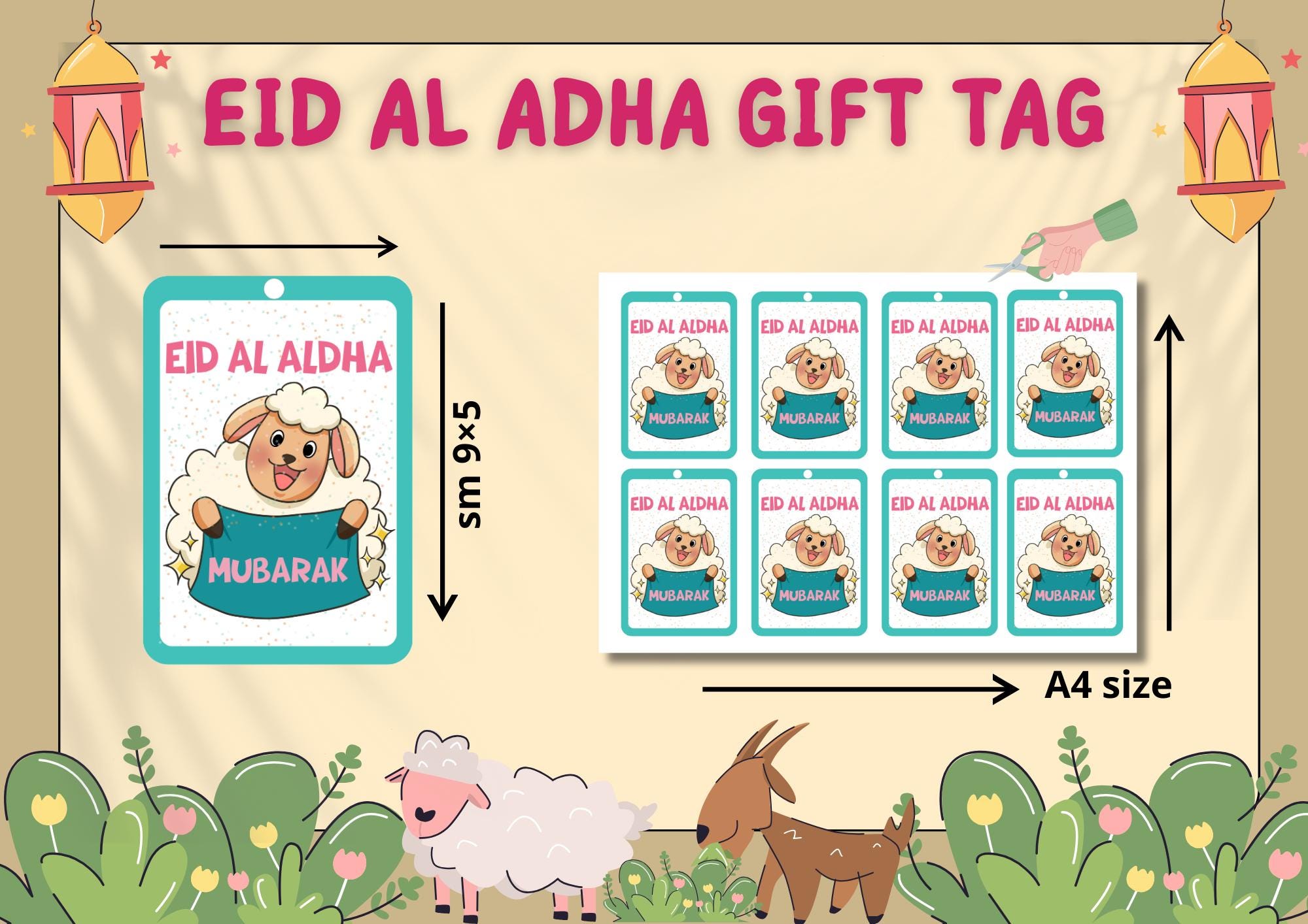 EID Gift Tags - Editable and Printable Unique Eid Gift Tags - Printable ...