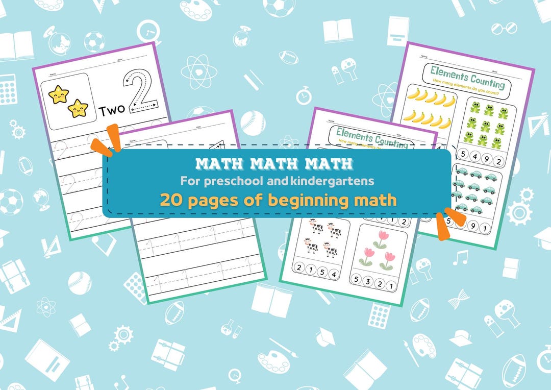 Number Tracing and Writing ,counting ,math Preschool Activity Book ...