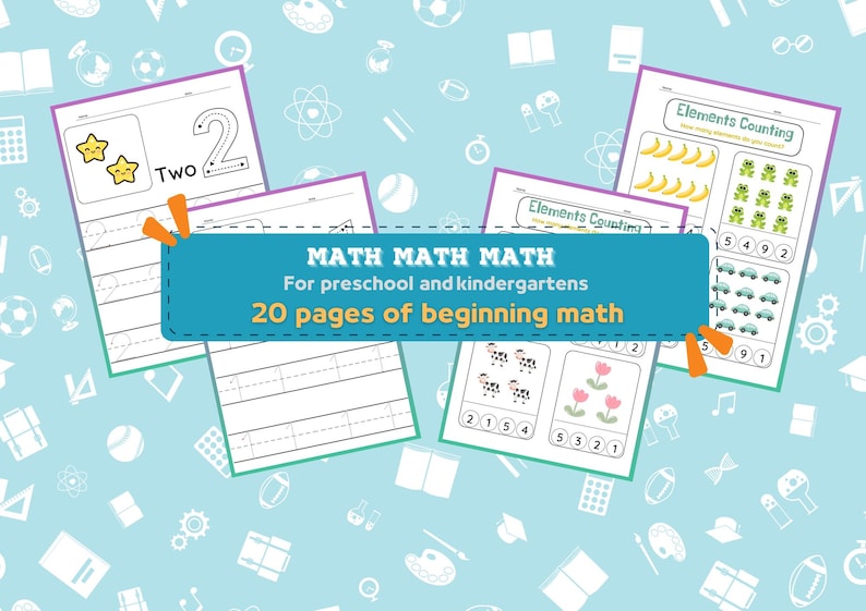 Number Tracing and Writing ,counting ,math Preschool Activity Book ...
