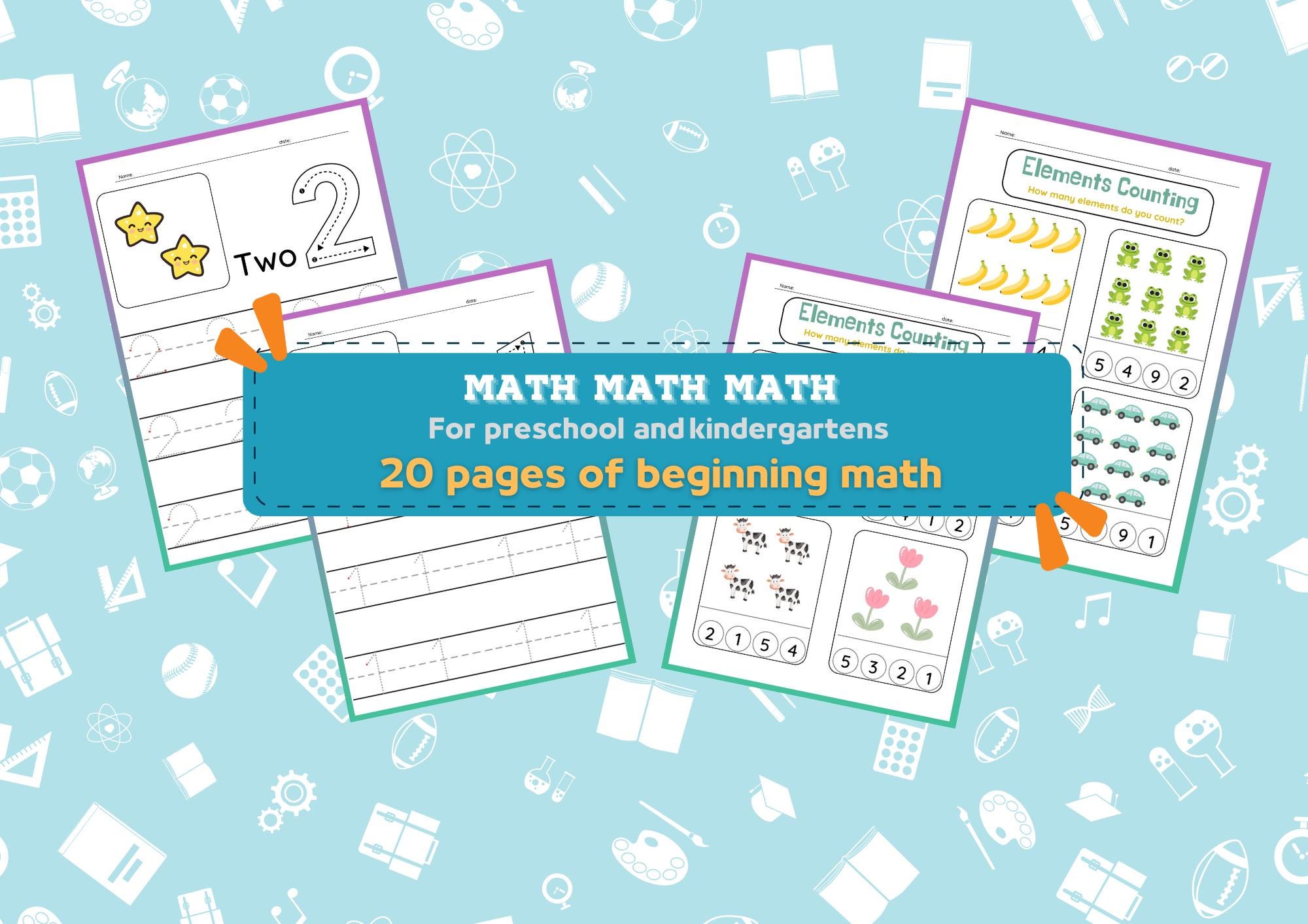 Number Tracing and Writing ,counting ,math Preschool Activity Book ...