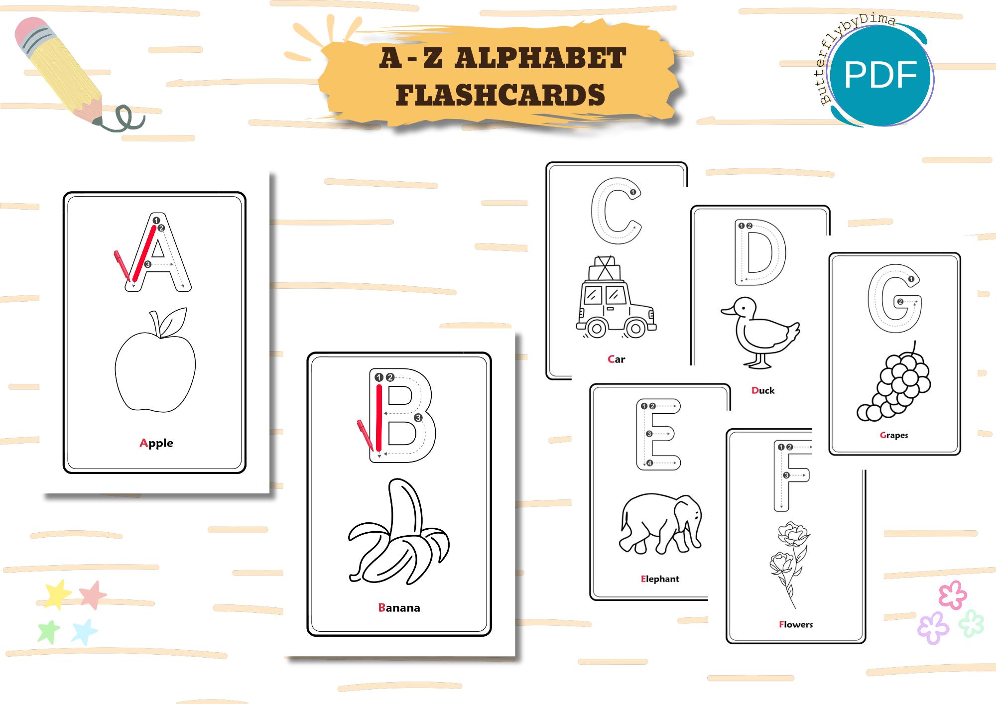 Alphabet Flash Cards,homeschool Printables Morning Basket,flashcards ...