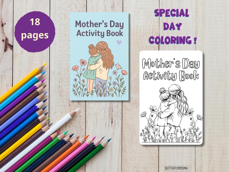 Mother’s Day Activity Book Printable | 18 Pages DIY Gift for Mom From ...