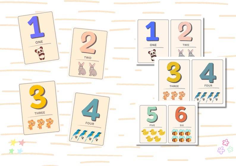 Number Flash Cards, Number Tracing Worksheet, 1-10 Flash Cards, Pre-k ...